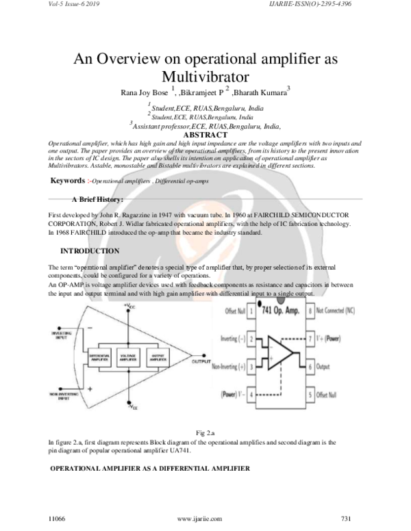 (PDF) An Overview on operational amplifier as Multivibrator | ranajoy ...