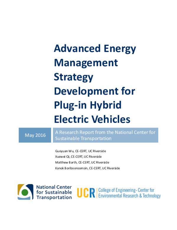 (PDF) Advanced Energy Management Strategy Development for Plug-in ...