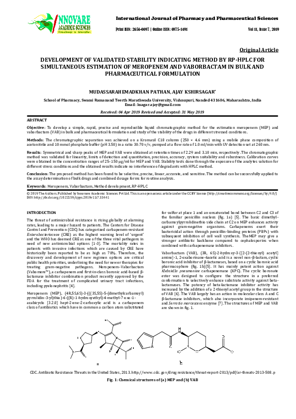 (PDF) DEVELOPMENT OF VALIDATED STABILITY INDICATING METHOD BY RP-HPLC FOR SIMULTANEOUS ...