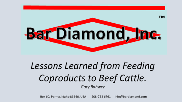 (PDF) Lessons Learned from Feeding Coproducts to Beef Cattle