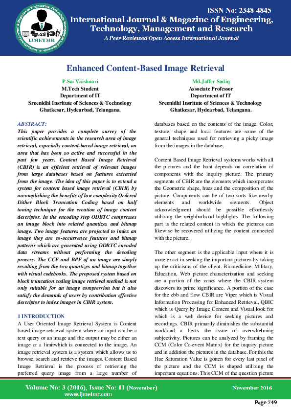 (PDF) Enhanced Content-Based Image Retrieval