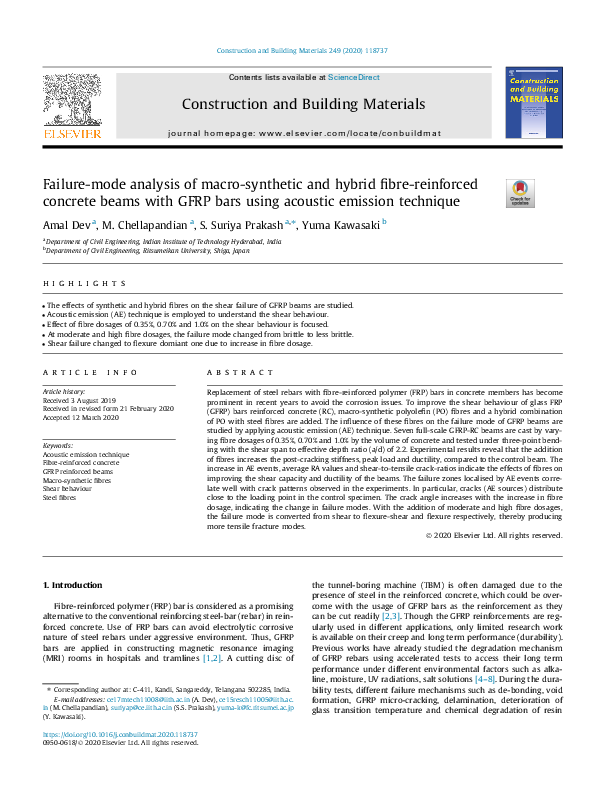 (PDF) Failure-mode analysis of macro-synthetic and hybrid fibre-reinforced concrete beams with ...