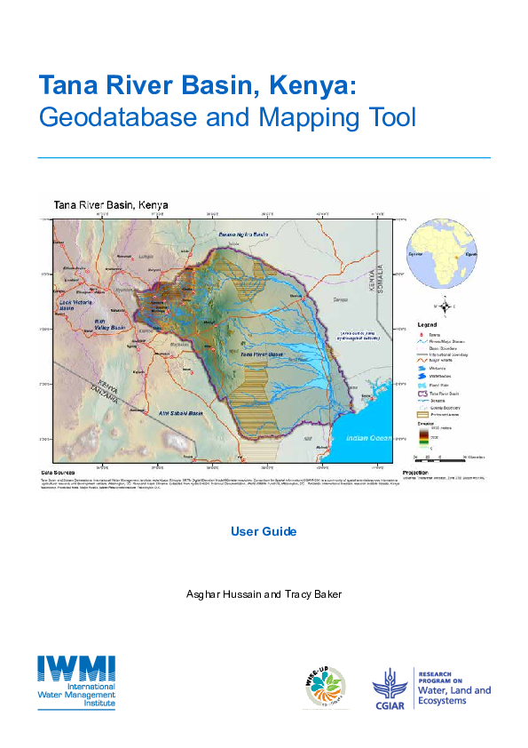 (PDF) Tana River Basin, Kenya: geodatabase and mapping tool. User guide