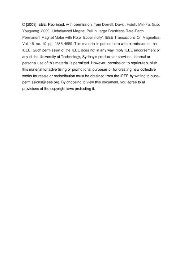 (PDF) Unbalanced Magnet Pull in Large Brushless Rare-Earth Permanent ...