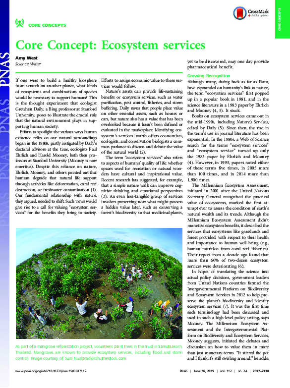 (PDF) Ecosystem services