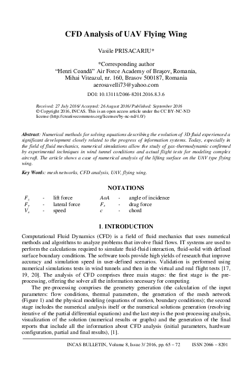 (PDF) CFD Analysis of UAV Flying Wing