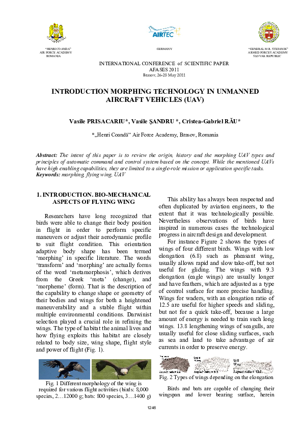 (PDF) Introduction Morphing Technology in Unmanned Aircraft Vehicles (Uav)