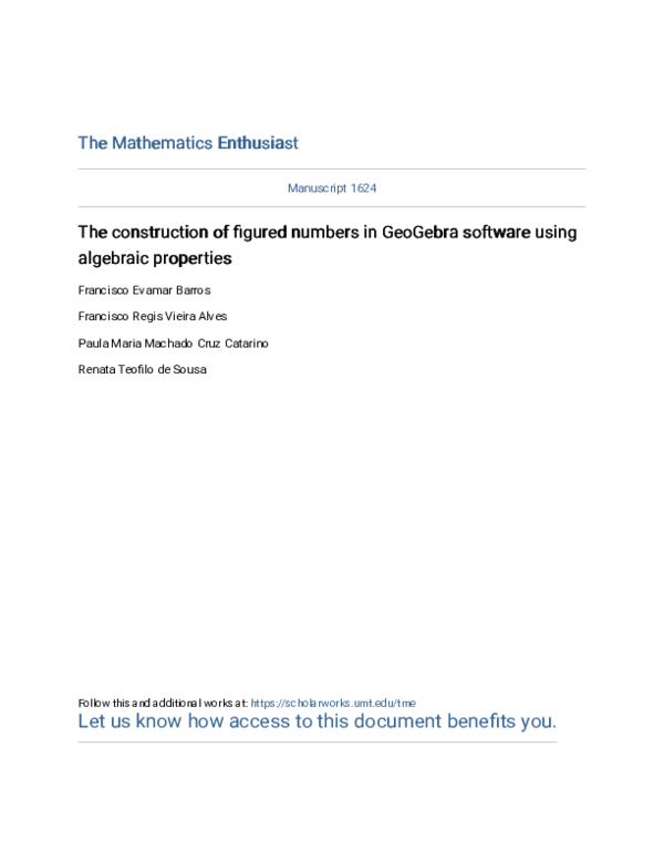 (PDF) The construction of figured numbers in GeoGebra software using ...