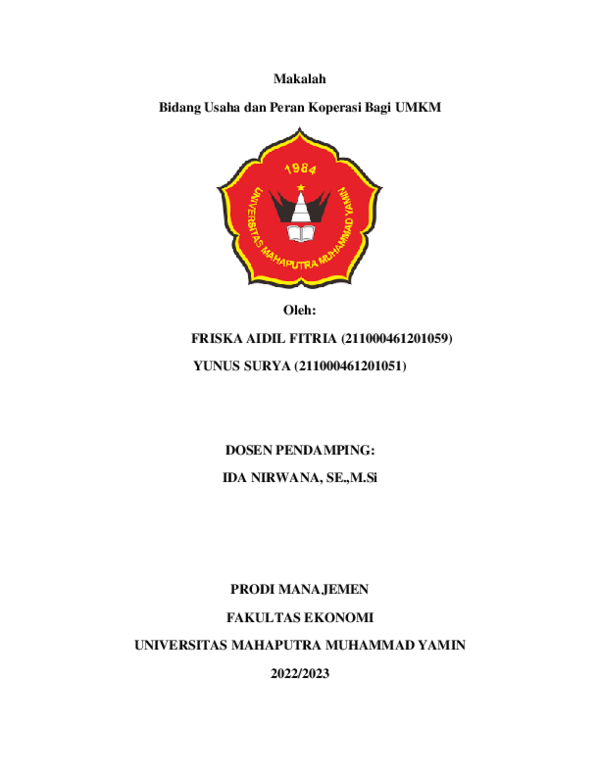 (PDF) Makalah UMKM