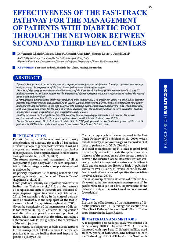 (PDF) Effectiveness of the fast-track pathway for the management of ...