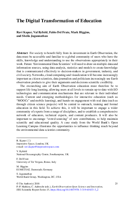 (PDF) The Digital Transformation of Education