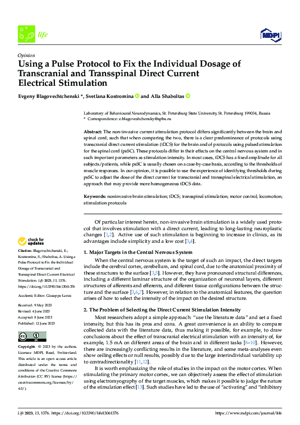(PDF) Using a Pulse Protocol to Fix the Individual Dosage of ...