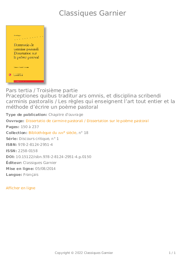(PDF) Pars tertia / Troisième partie
