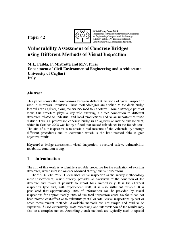 (PDF) Vulnerability Assessment of Concrete Bridges using Different ...