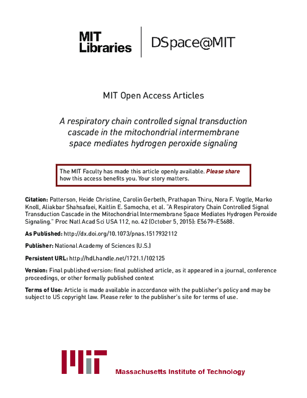 (PDF) A respiratory chain controlled signal transduction cascade in the ...