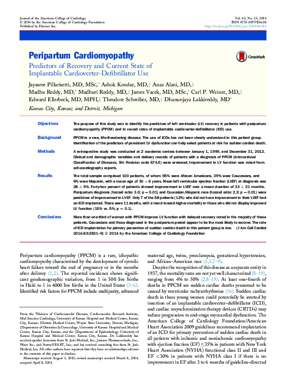 (PDF) Peripartum Cardiomyopathy