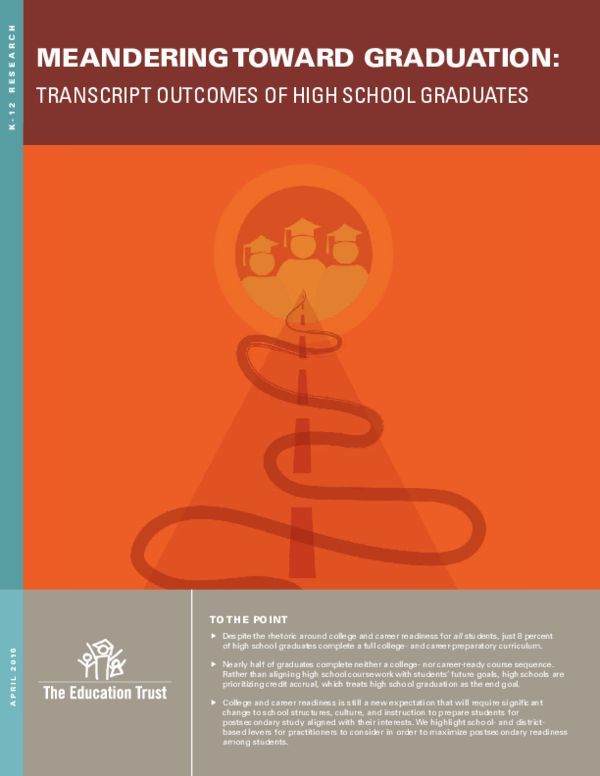(PDF) Meandering toward Graduation: Transcript Outcomes of High School ...