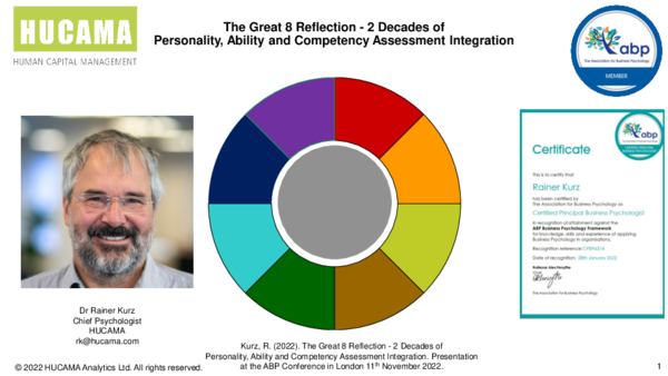 (PDF) The Great 8 Reflection - 2 Decades of Personality, Ability and ...