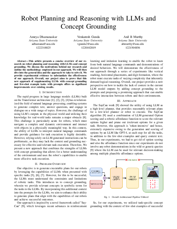 (PDF) Public Domain [Unpublished] :: Robot Planning and Reasoning with LLMs and Concept Grounding
