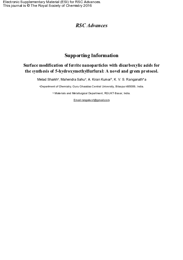 (PDF) Surface modification of ferrite nanoparticles with dicarboxylic ...