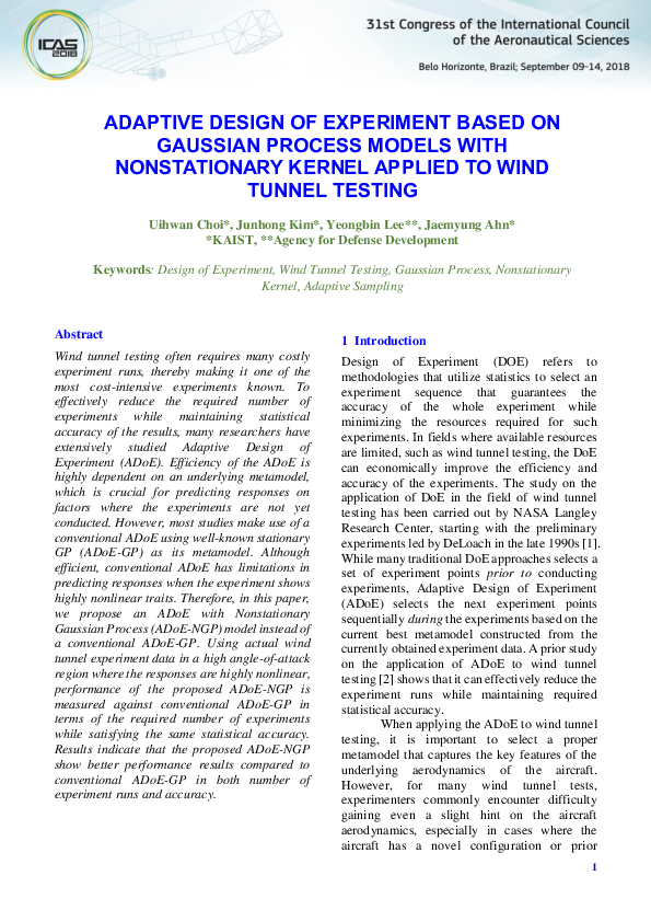 (PDF) Adaptive Design of Experiment based on Gaussian Process Models ... (PDF) Adaptive Design of Experiment based on Gaussian Process Models ...