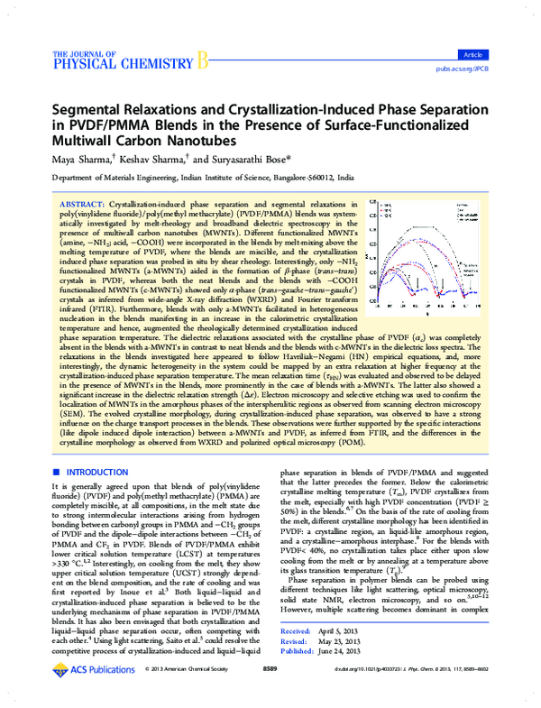 (PDF) Segmental Relaxations and Crystallization-Induced Phase ...
