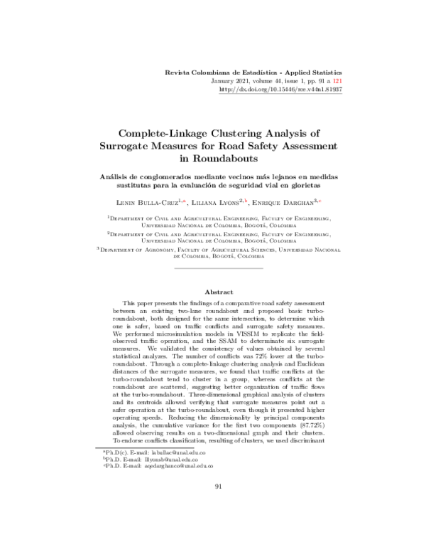Pdf Complete Linkage Clustering Analysis Of Surrogate Measures For