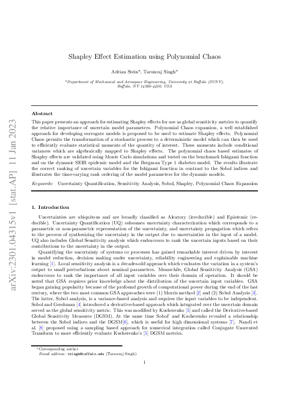 (PDF) Shapley Effect Estimation using Polynomial Chaos