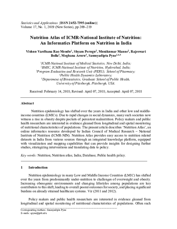 (PDF) Nutrition Atlas of ICMR-National Institute of Nutrition: An ...