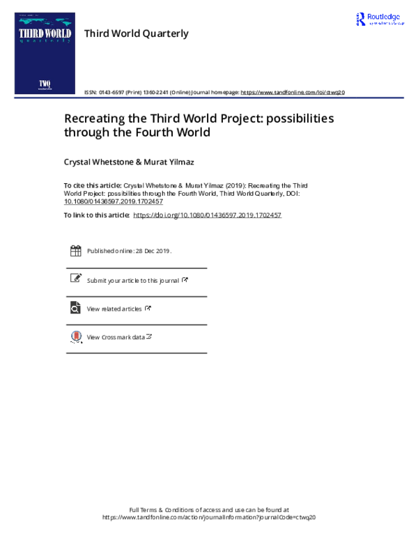 (PDF) Recreating the Third World Project: possibilities through the ...