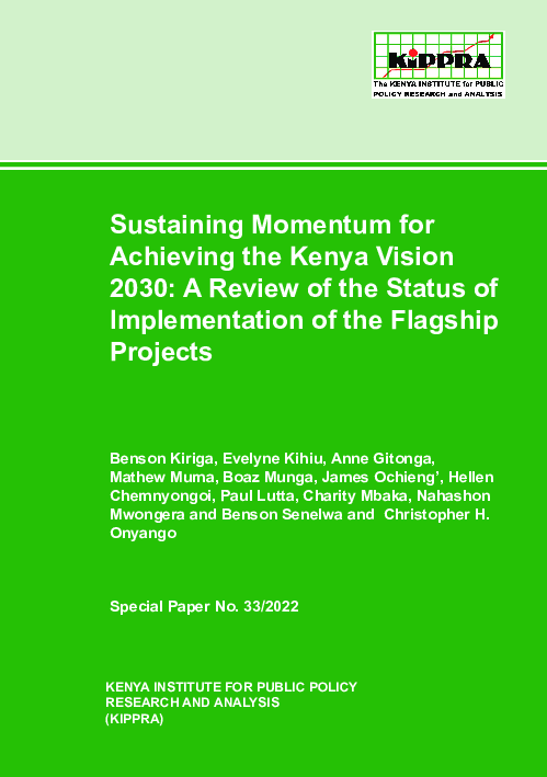 (PDF) Sustaining Momentum for Achieving the Kenya Vision 2030: A Review ...