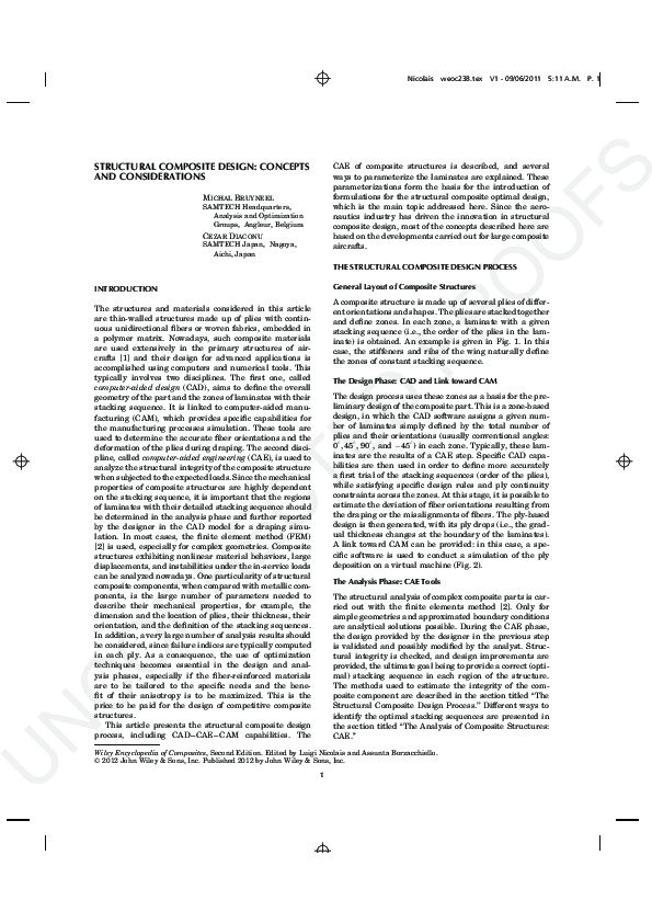 (PDF) Structural Composite Design: Concepts and Considerations