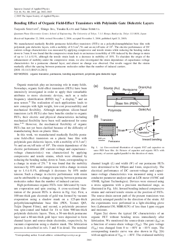 (PDF) Bending Effect of Organic Field-Effect Transistors with Polyimide ...