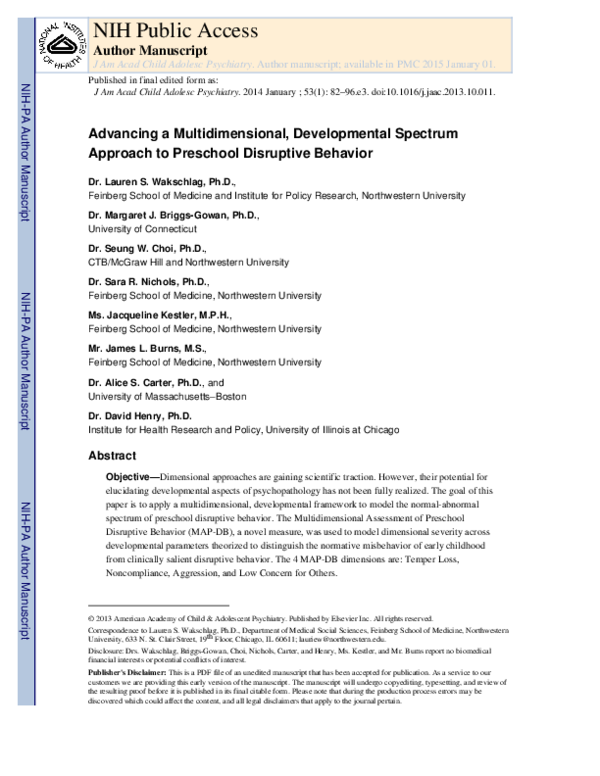 (PDF) Advancing a Multidimensional, Developmental Spectrum Approach to ...