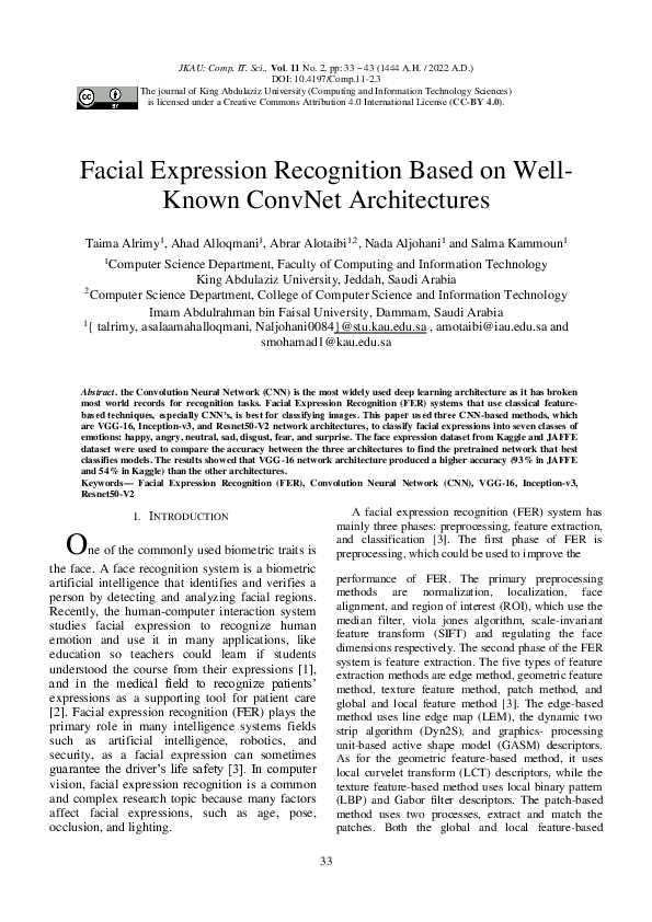 (PDF) CNN for Effective Facial Expression Recognition