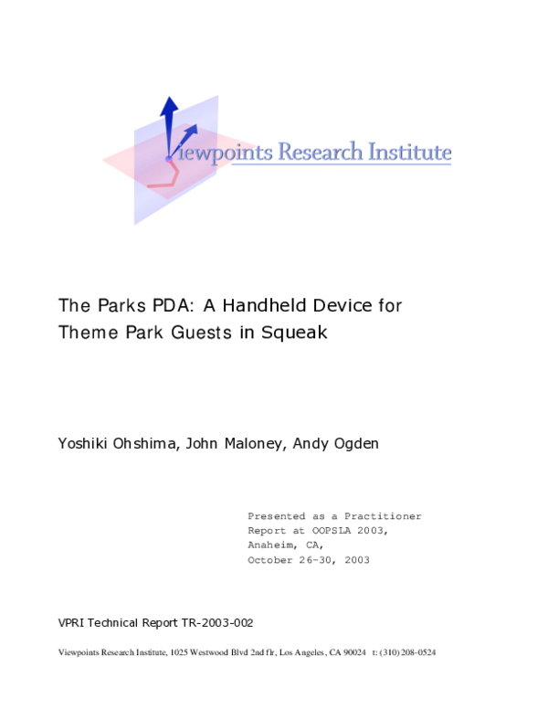 (PDF) The parks PDA