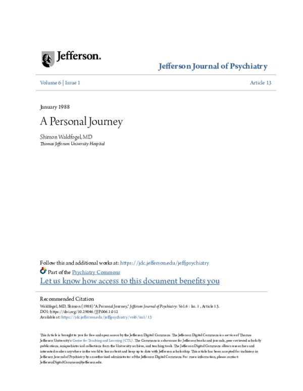 (PDF) A Personal Journey
