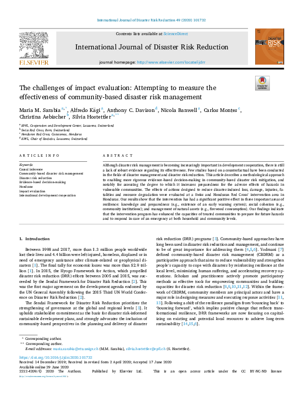 (PDF) The challenges of impact evaluation: Attempting to measure the effectiveness of community ...