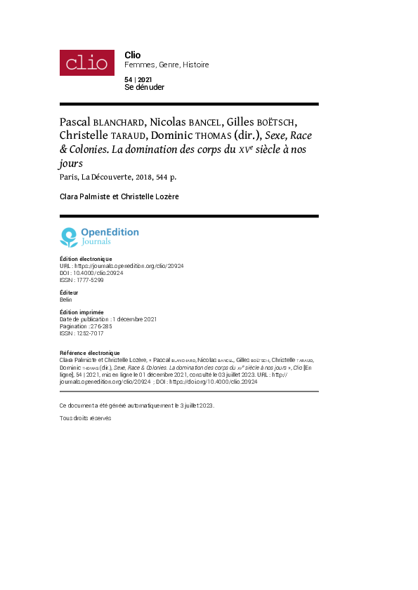 (PDF) Pascal Blanchard, Nicolas Bancel, Gilles Boëtsch, Christelle ...