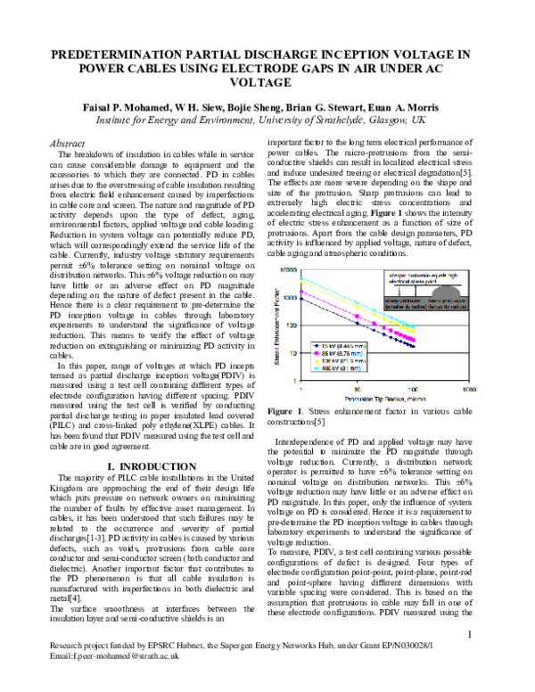 (PDF) Pre-determination of partial discharge inception voltage in power ...