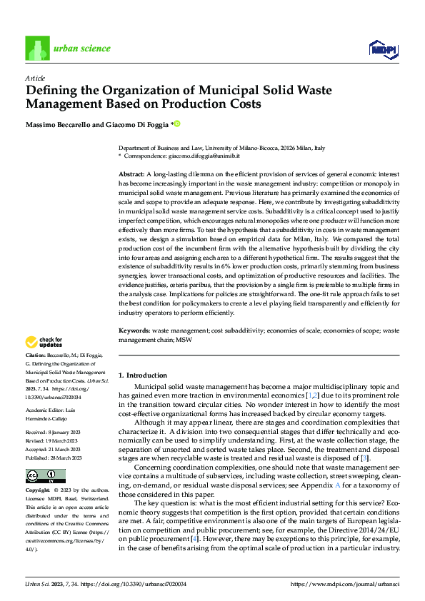 (PDF) Defining the Organization of Municipal Solid Waste Management ...