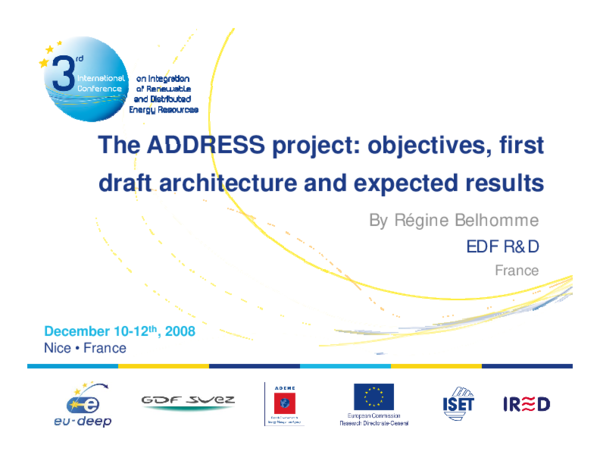 (PDF) The ADDRESS project: Objectives, first draft architecture and ...