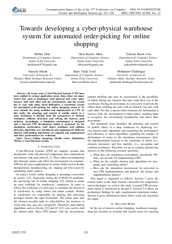 (PDF) Towards developing a cyber-physical warehouse system for automated order-picking for ...