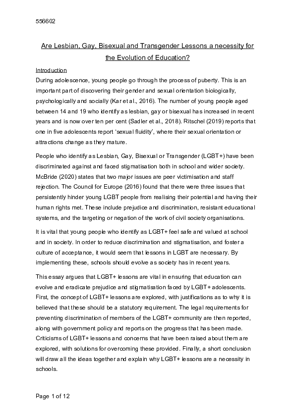(DOC) Are Lesbian, Gay, Bisexual and Transgender Lessons a necessity ...