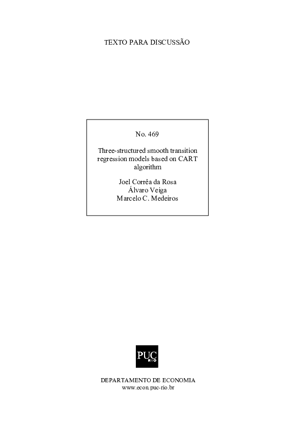 (PDF) Three-structured smooth transition regression models based on CART algorithm | Joel ...