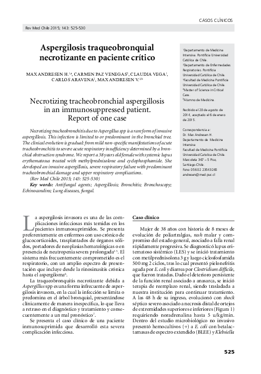 (PDF) Aspergilosis Traqueobronquial Pseudomembranosa Necrotizante, en ...