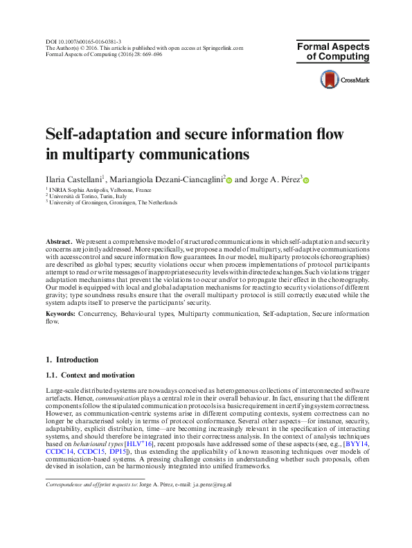 (PDF) Self-Adaptation and Secure Information Flow in Multiparty Structured Communications: A ...