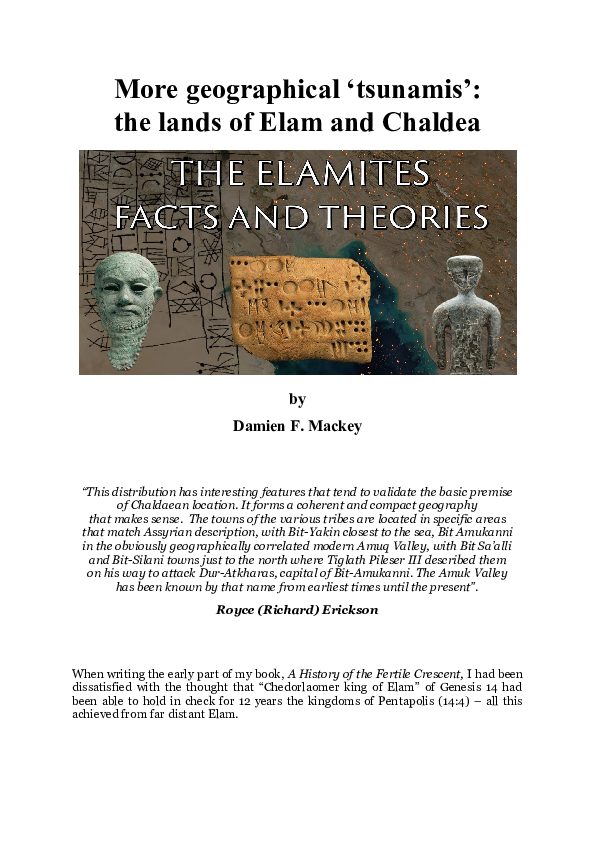(DOC) More geographical ‘tsunamis’: lands of Elam and Chaldea