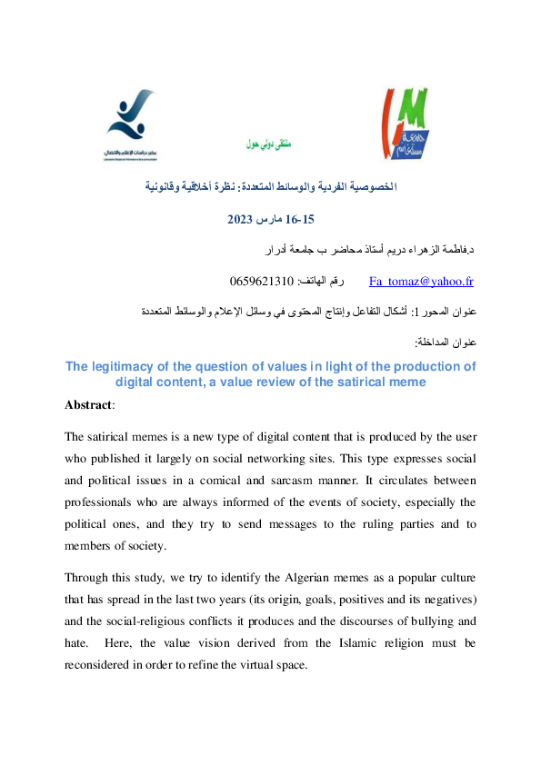 (PDF) The legitimacy of the question of values in light of the ...