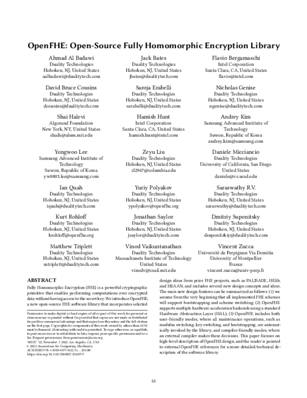 (PDF) OpenFHE